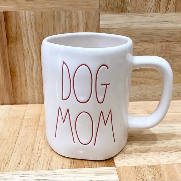 Rae Dunn | Dining | Rae Dunn Dog Mom Red Words Mug | Poshmark